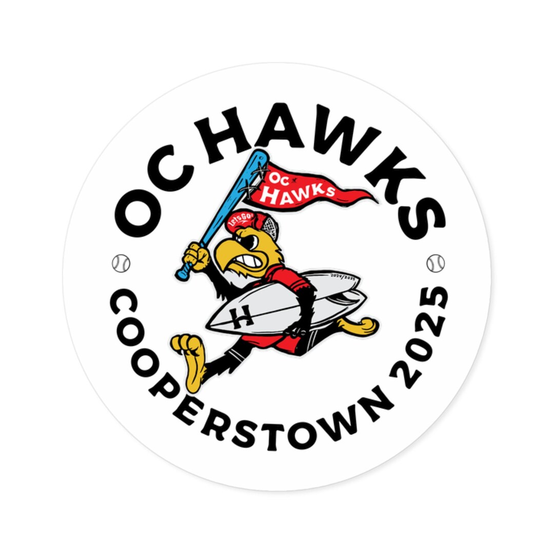 OC Hawks, Road to Cooperstown 2025, Round Stickers, Indooroutdoor - Etsy