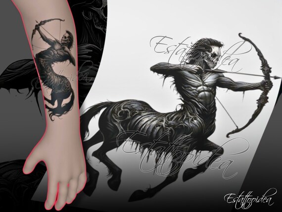 Boogschutter Tatoeage Tribal