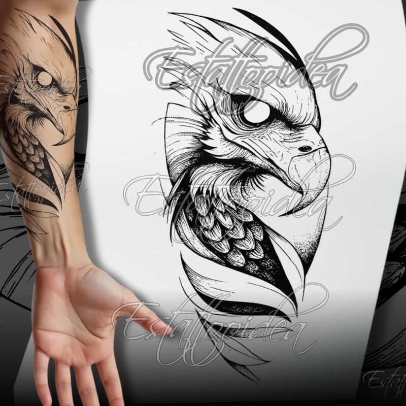Eagle Tattoo Design - Etsy