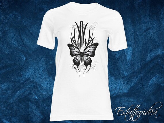 Dunkle Schmetterling Tattoos Grußkarte For Sale Mit "Schmetterling