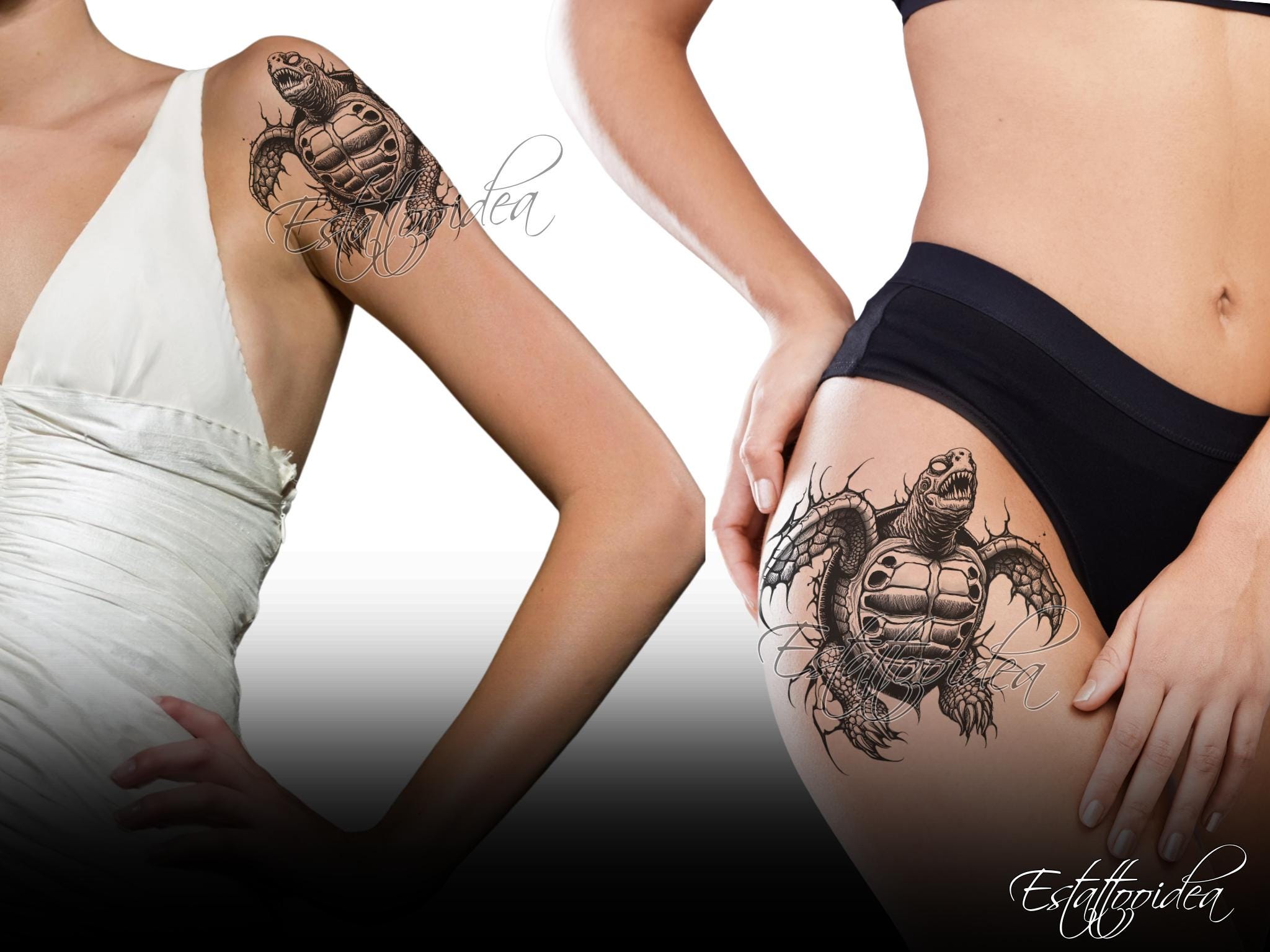 Turtle Tattoo | Turtle Tattoo Design | Turtle PNG | Dark Tattoo | Blackwork Tattoo | Animal ...