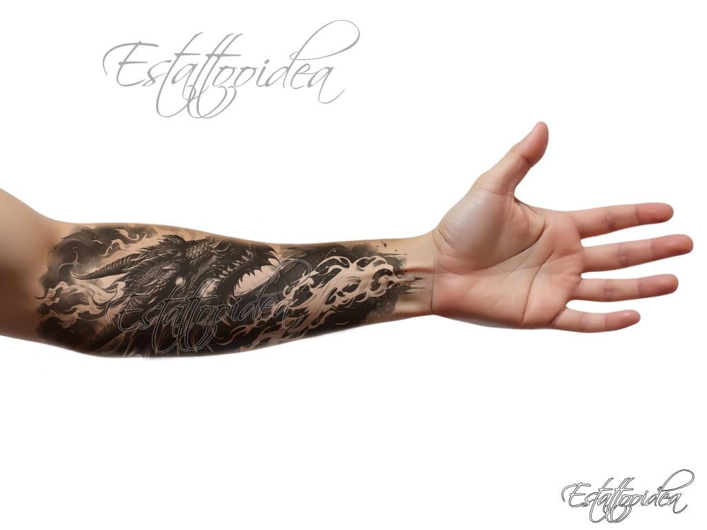 Dragon Tattoo | Dragon Tattoo Design | Dragon Tattoo Sleeve | Dark ...