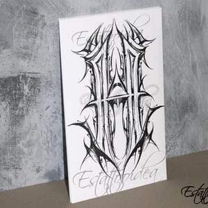 241 Dark Ornamental Tattoo Lettering Procreate Brushes | Alphabet ...