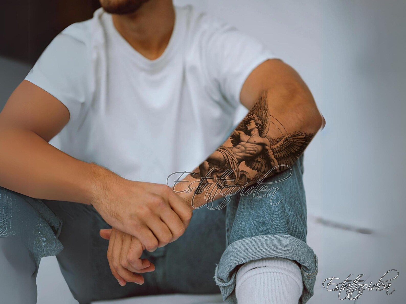 Angel Tattoo Design | Angel Tattoo | Falling Angel Tattoo | Angel ...
