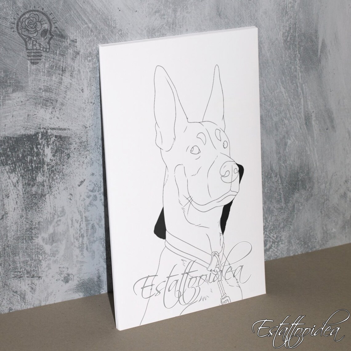 Fine Line Tattoo Custom Fineline Tattoo Design Custom Pet Line Drawing ...