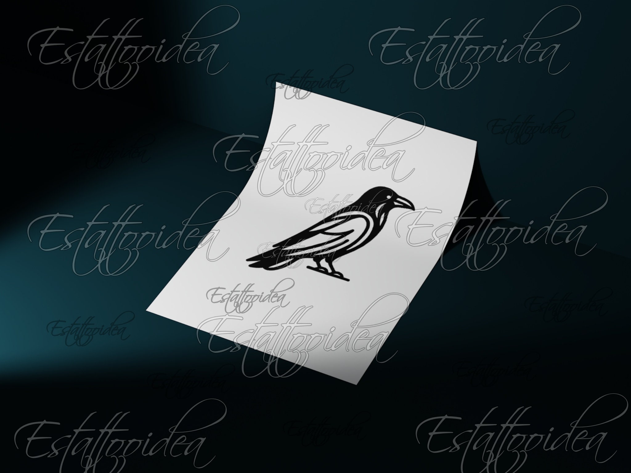 Minimalist Raven Tattoo | Crow Tattoo Design | Raven Drawing | Linear ...