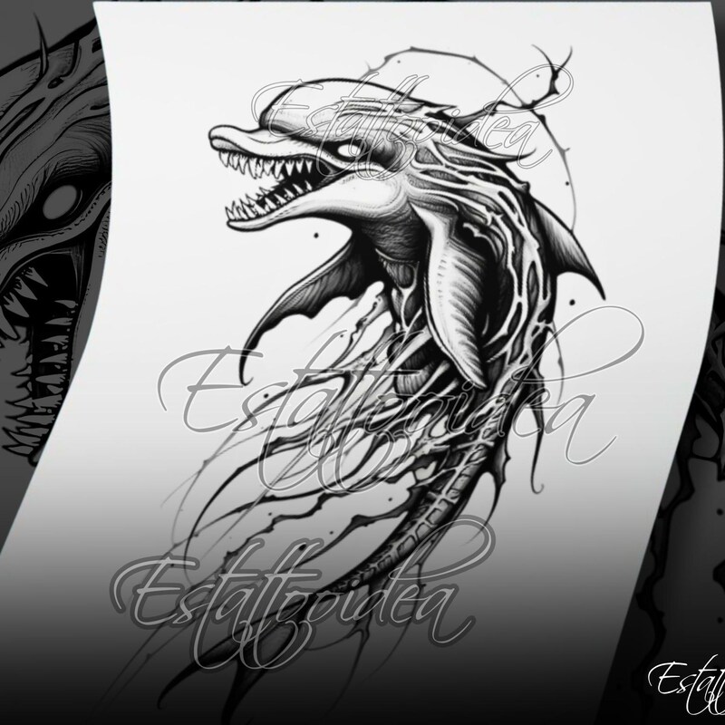 Dolphin Tattoo Etsy