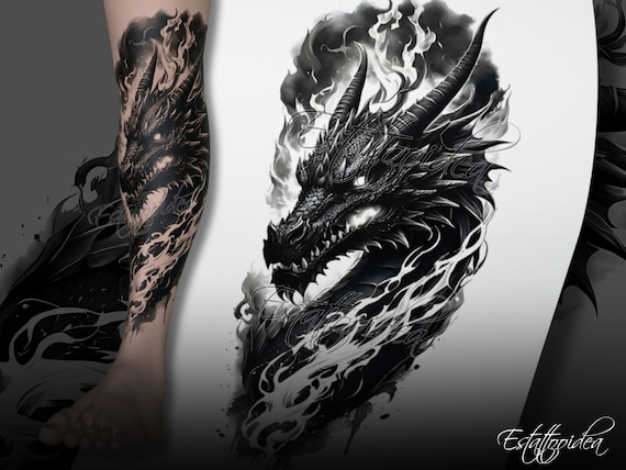 Evil Dragon Tattoo Designs Dark Galaxy Space Tribal Dragon Tattoo