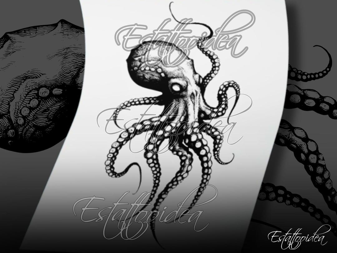 Octopus Tattoo | Octopus Tattoo Design | Octopus Drawing | Dark Tattoo | Ocean Creature Tattoo ...