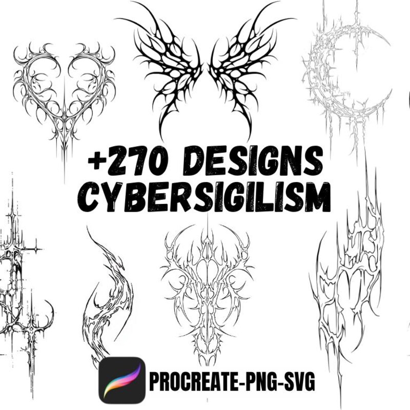 Cyber Sigilism Tattoo Stencil - Etsy