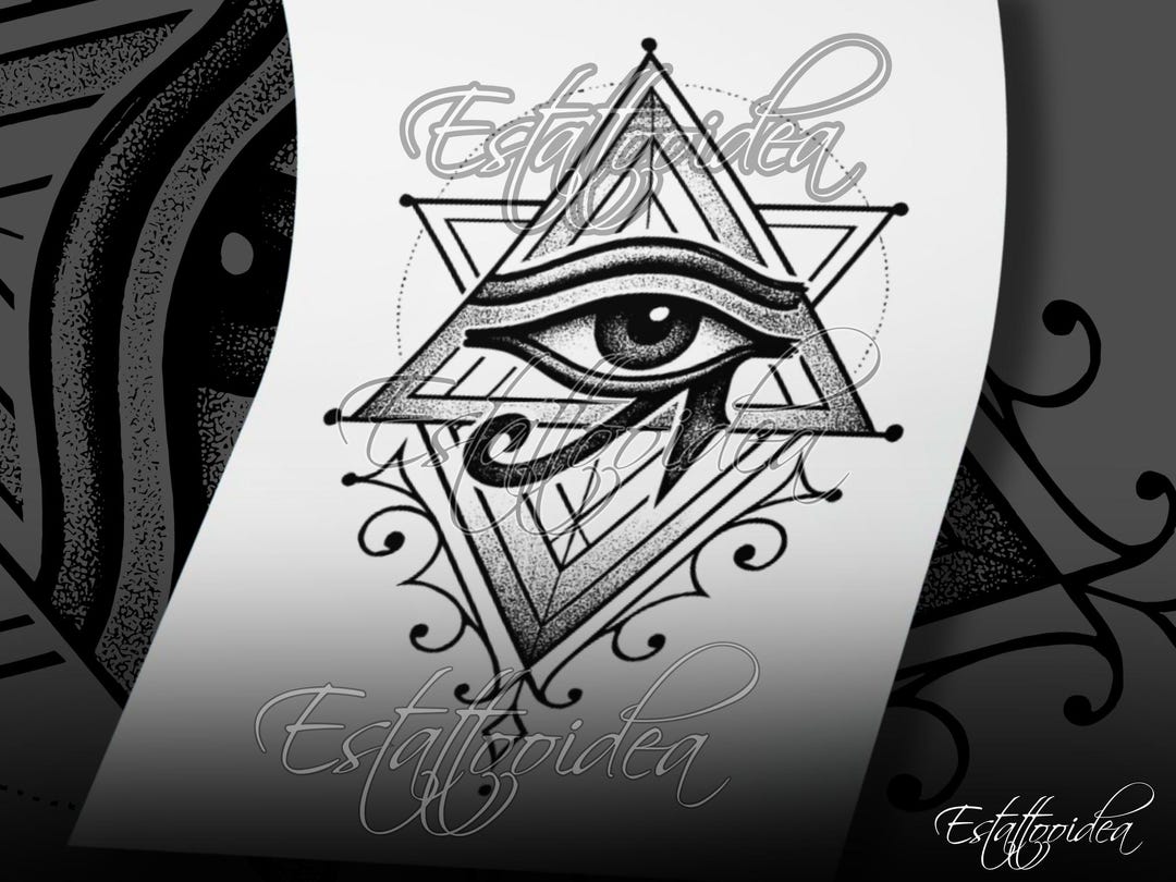 Horus Eye Tattoo | Eye of Horus Design | Geometric Horus Eye Tattoo ...