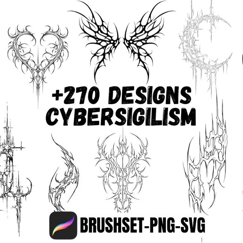 Cyber Sigilism Tattoo Stencil - Etsy