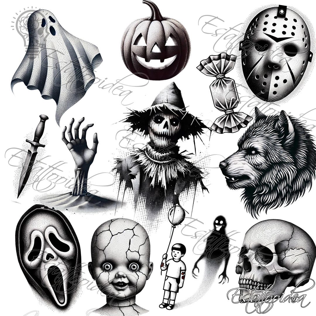 Halloween Tattoos Halloween Designs Printables Illustrations Halloween ...