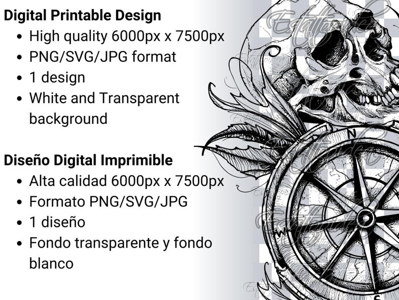 Compass Tattoo With Skulls | Compass and Skulls Tattoo Design | Compass ...