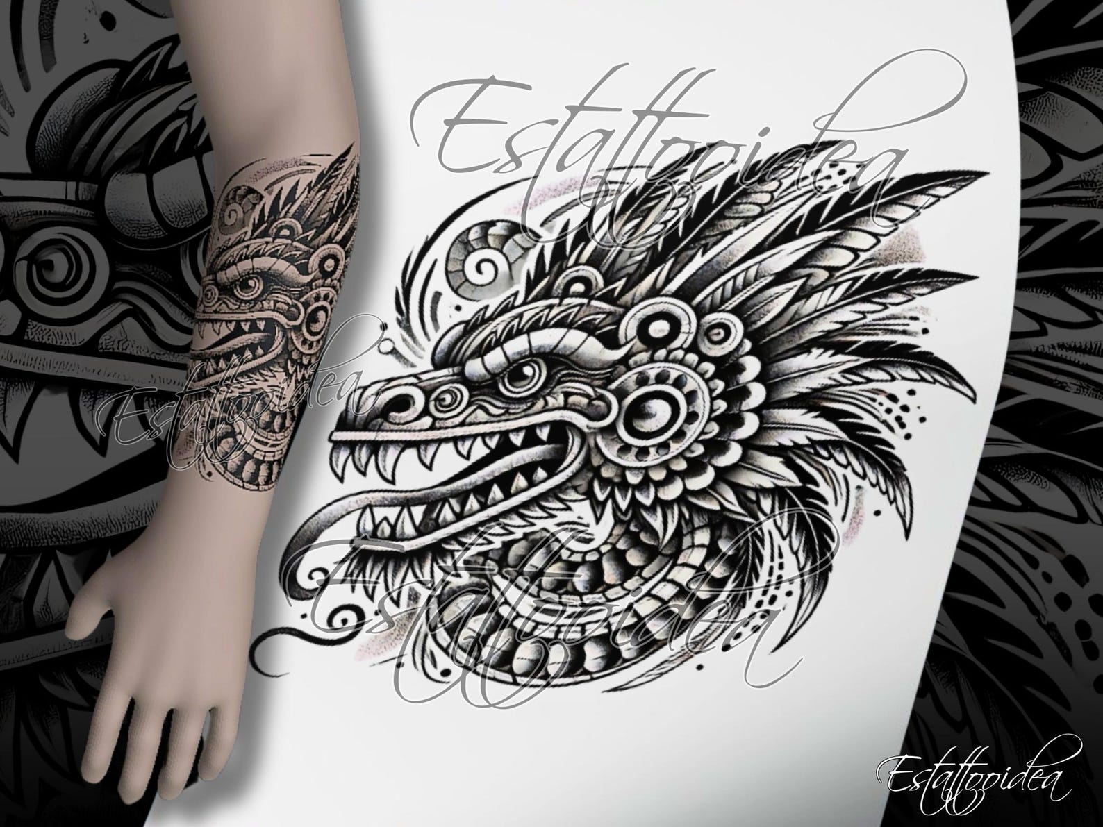 Quetzalcoatl Tattoo | Quetzalcoatl | Quetzalcoatl Tattoo Design ...