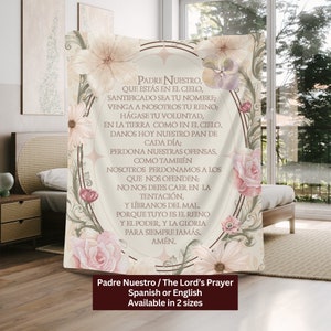 Padre Nuestro Blanket Our Father Prayer Spanish Sherpa Blanket Pastor ...