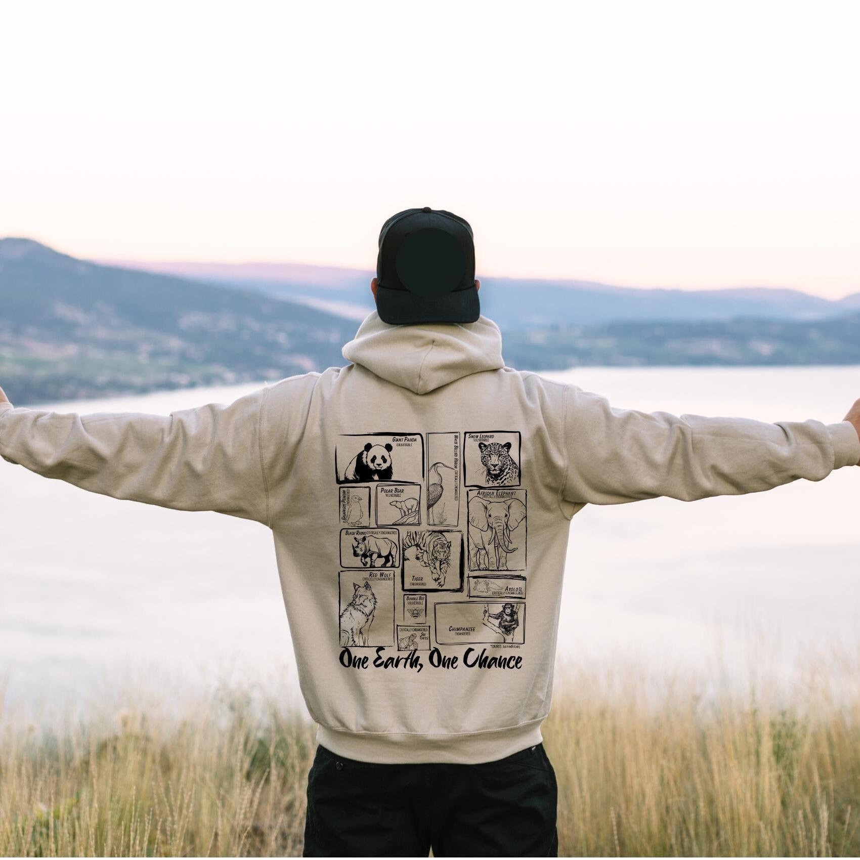 Endangered Animals Ecology Shirt Save the Planet Oversized Hoodie ...