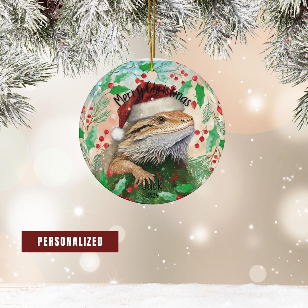Bearded Dragon Ornament Personalized Christmas Ornament Bearded Dragon ...
