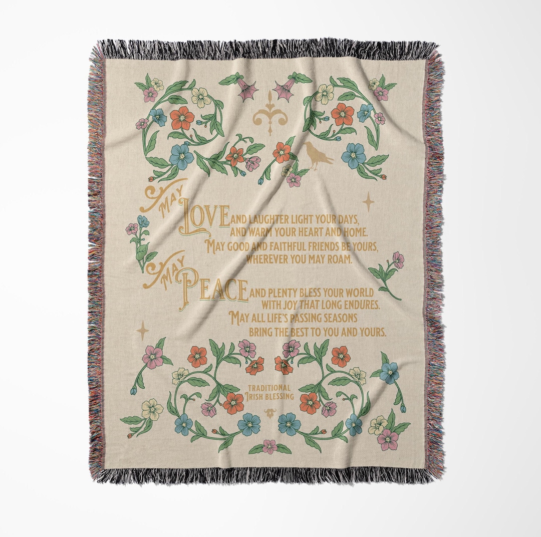 Irish Blessing Woven Blankets - Etsy