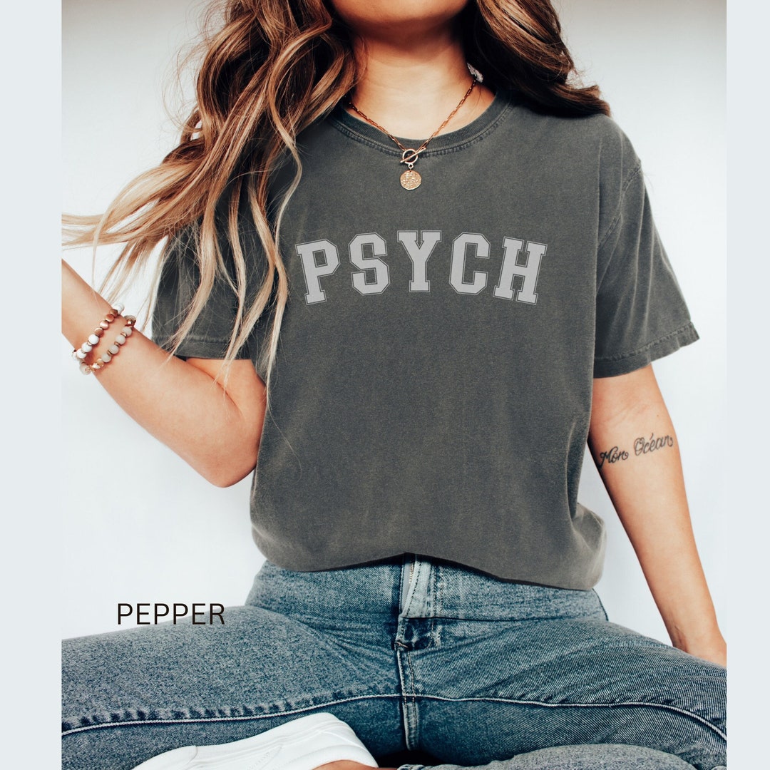 PSYCH College T Shirt Psychology Oversized Tshirt Comfort Colors ...