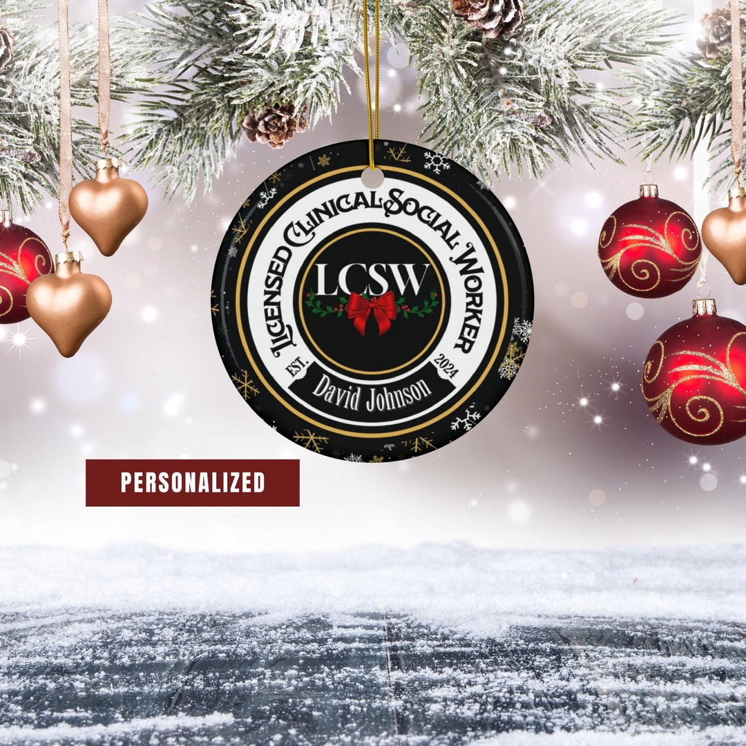 LCSW Ornament Licensed Clinical Social Worker Ornament Personalized ...