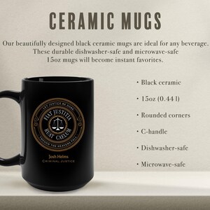 Criminal Justice Coffee Mug Personalized Gift for Criminal Justice ...
