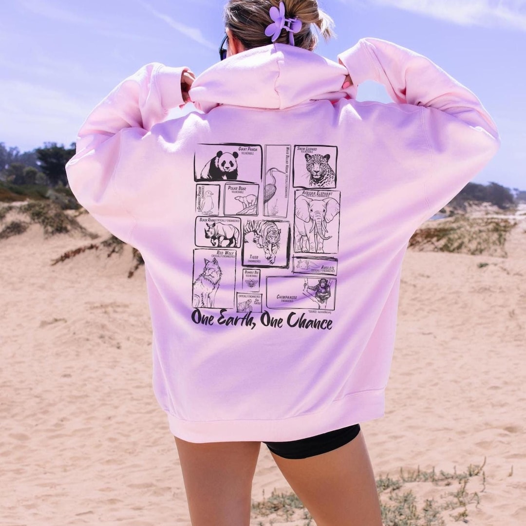 Endangered Animals Ecology Shirt Save the Planet Oversized Hoodie ...