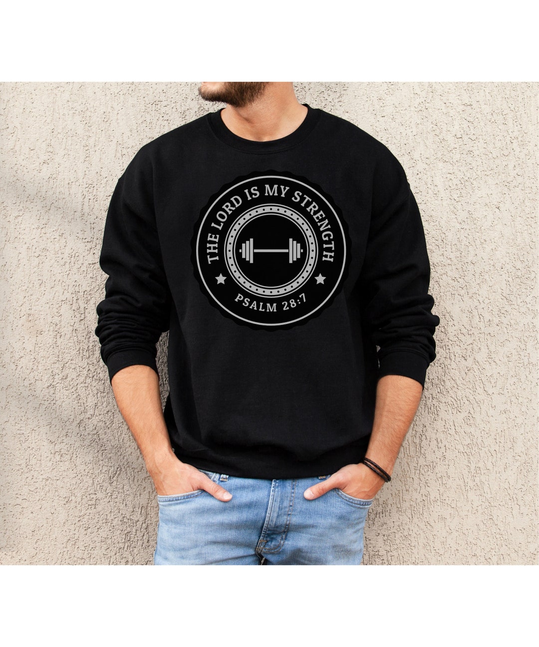Weight Lifting Shirt Graphic PSALM 28 7 the Lord is My Strength Bible ...