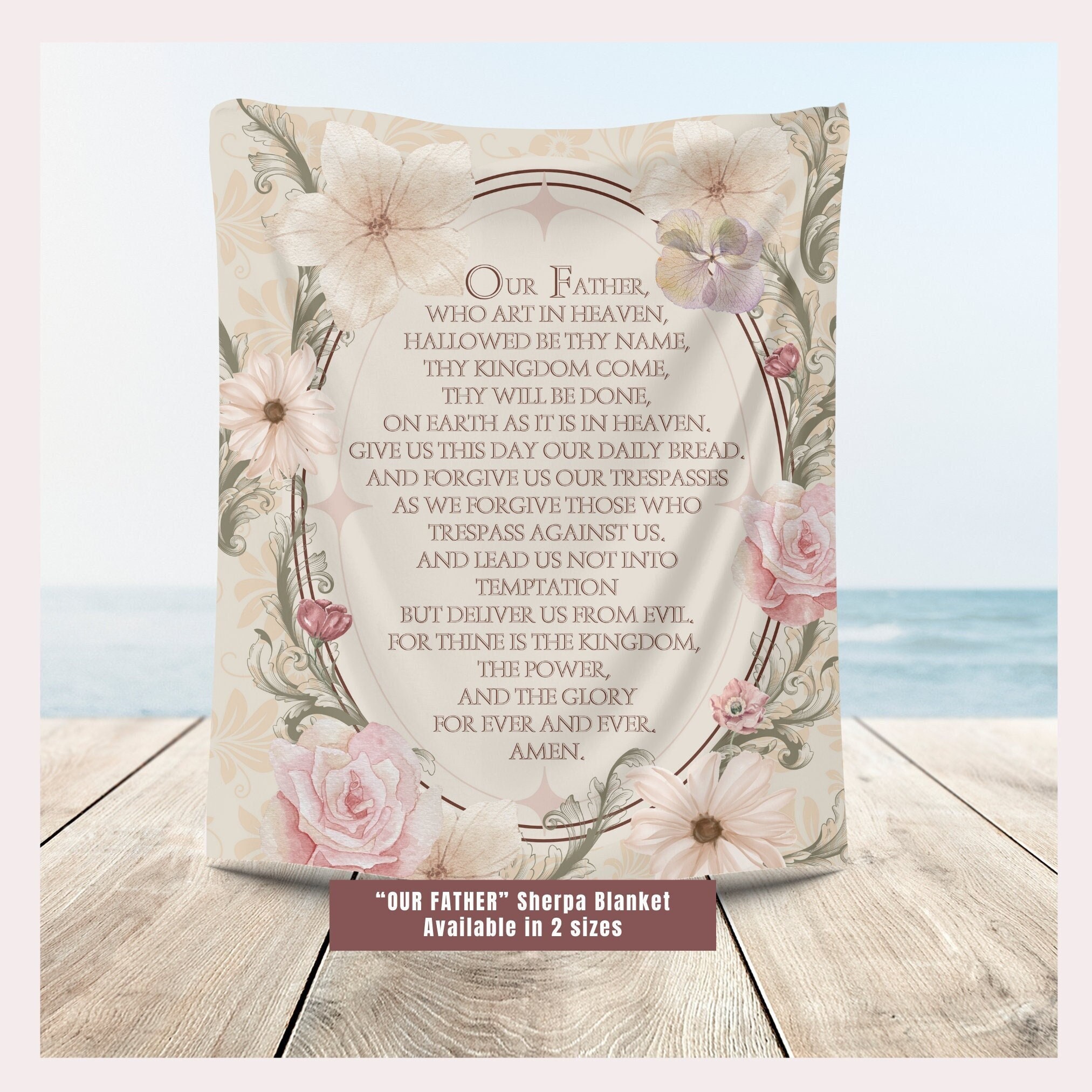 Christian Blanket Lord's Prayer Sherpa Blanket Pastor Gifts Bible Verse ...