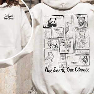 Endangered Animals Ecology Shirt Save the Planet Oversized Hoodie ...