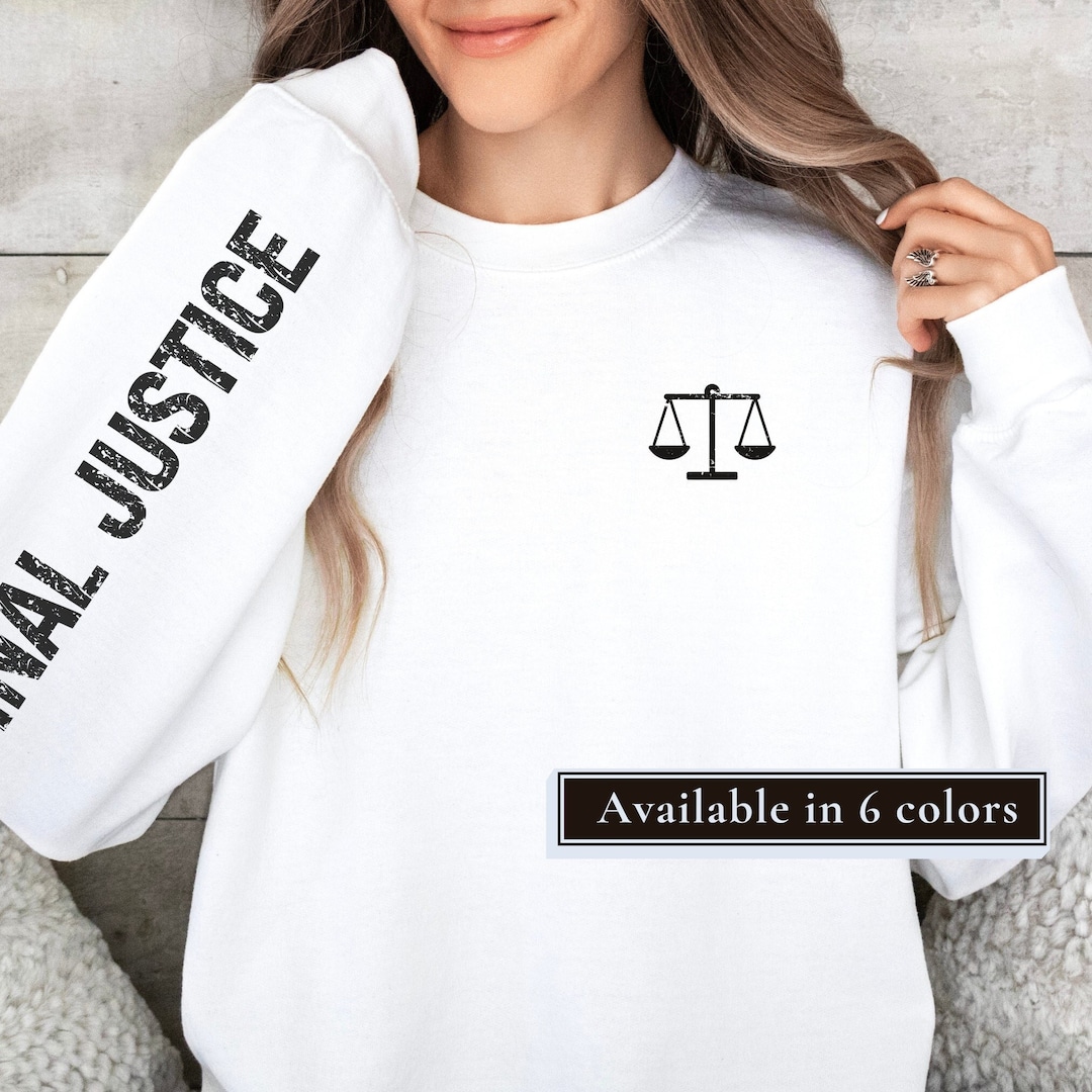 Custom College Apparel Criminal Justice Major College Sweatshirt ...