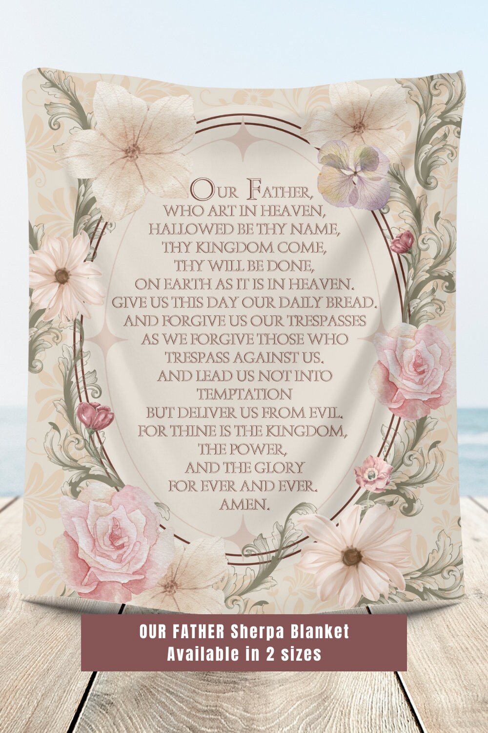 Christian Blanket Lord's Prayer Sherpa Blanket Pastor Gifts Bible Verse ...