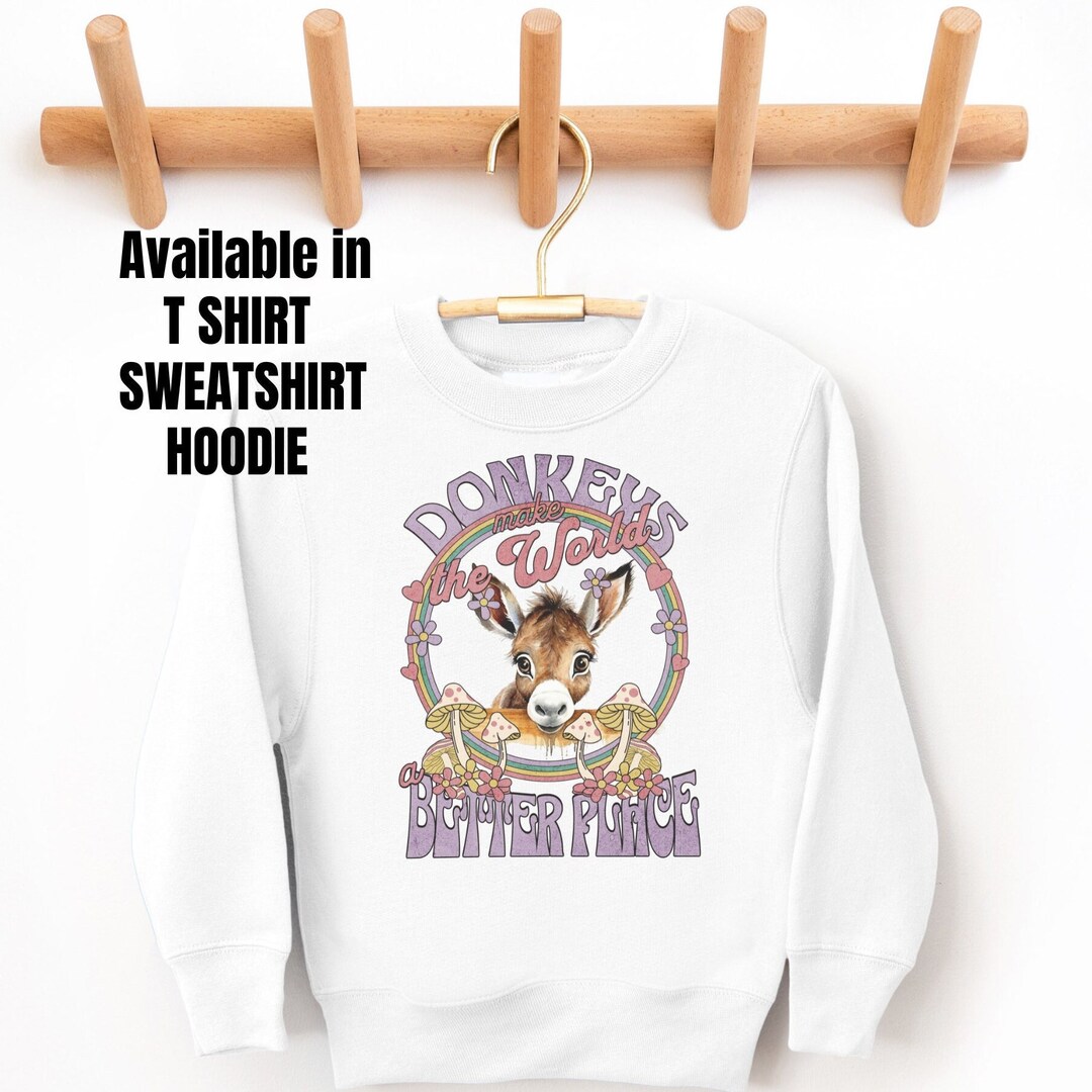 Donkey Sweatshirt Mini Donkey Retro Graphic Kids Shirt - Etsy