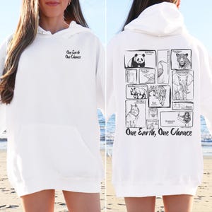 Endangered Animals Ecology Shirt Save the Planet Oversized Hoodie ...