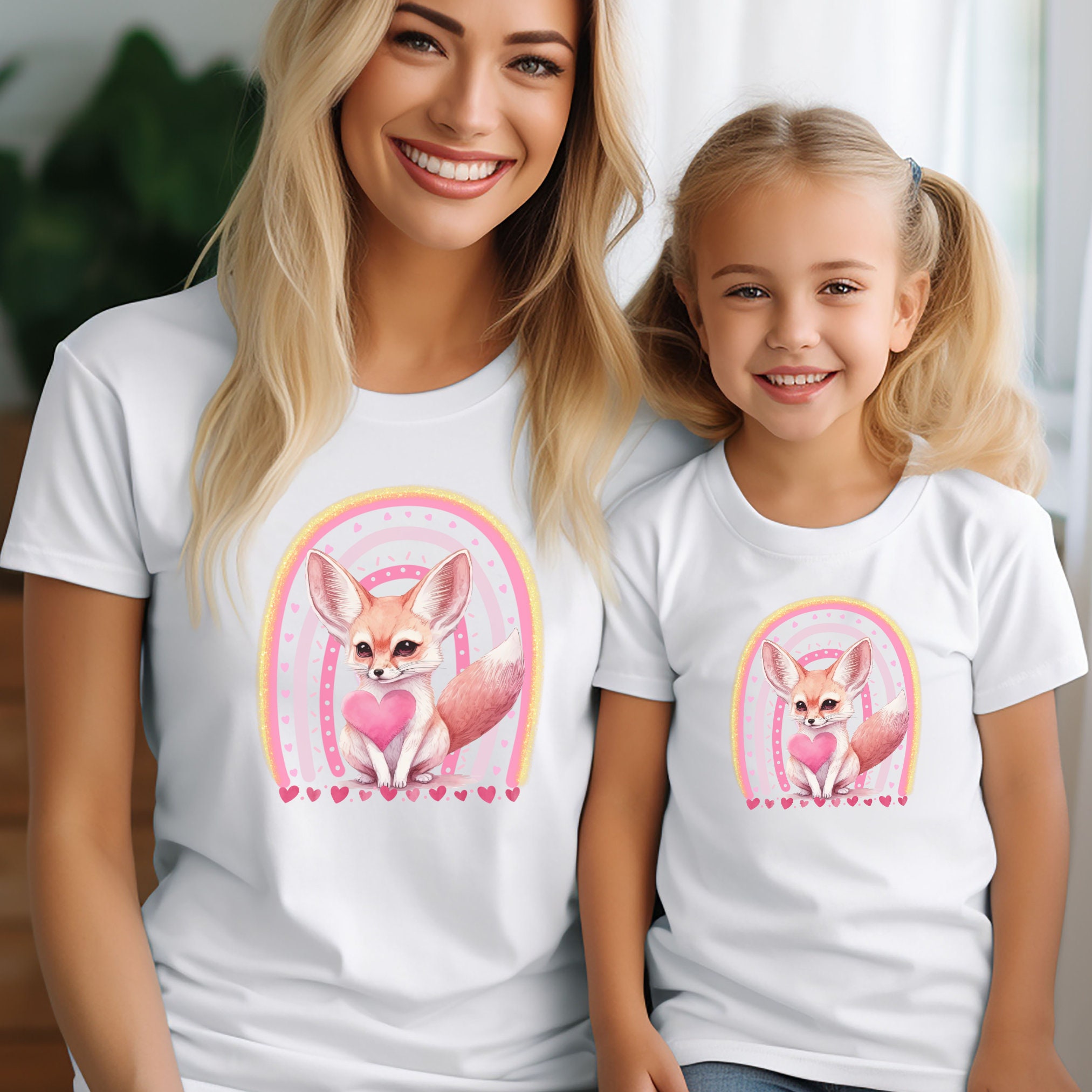 Fennec Fox Shirt Boho Rainbow Tee for Fennec Fox Lover, I Love Fennec ...