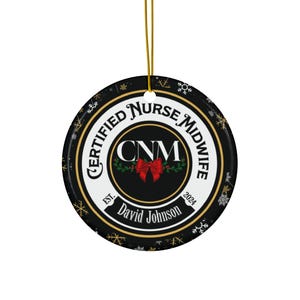 CNM Certified Nurse Midwife Ornament Personalized Christmas Ornament ...