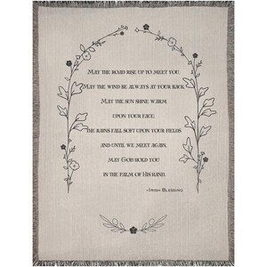 Irish Blessing Woven Throw Blanket Minimalist Woven Tapestry Irish ...