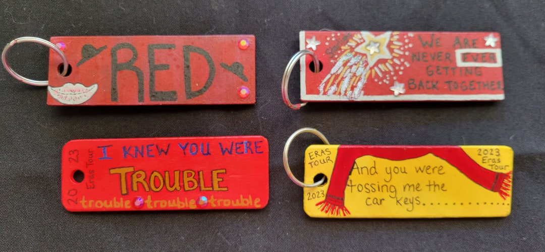 Taylor Swift - Red Era Inspired Keychains - Etsy