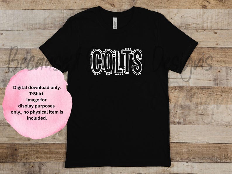 Doodle Colts Mascot PNG-SVG - Etsy