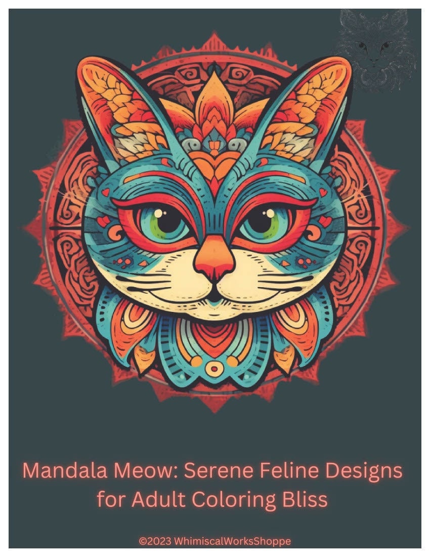 Mandala Meow: Serene Feline Designs for Adult Coloring Bliss Digital ...