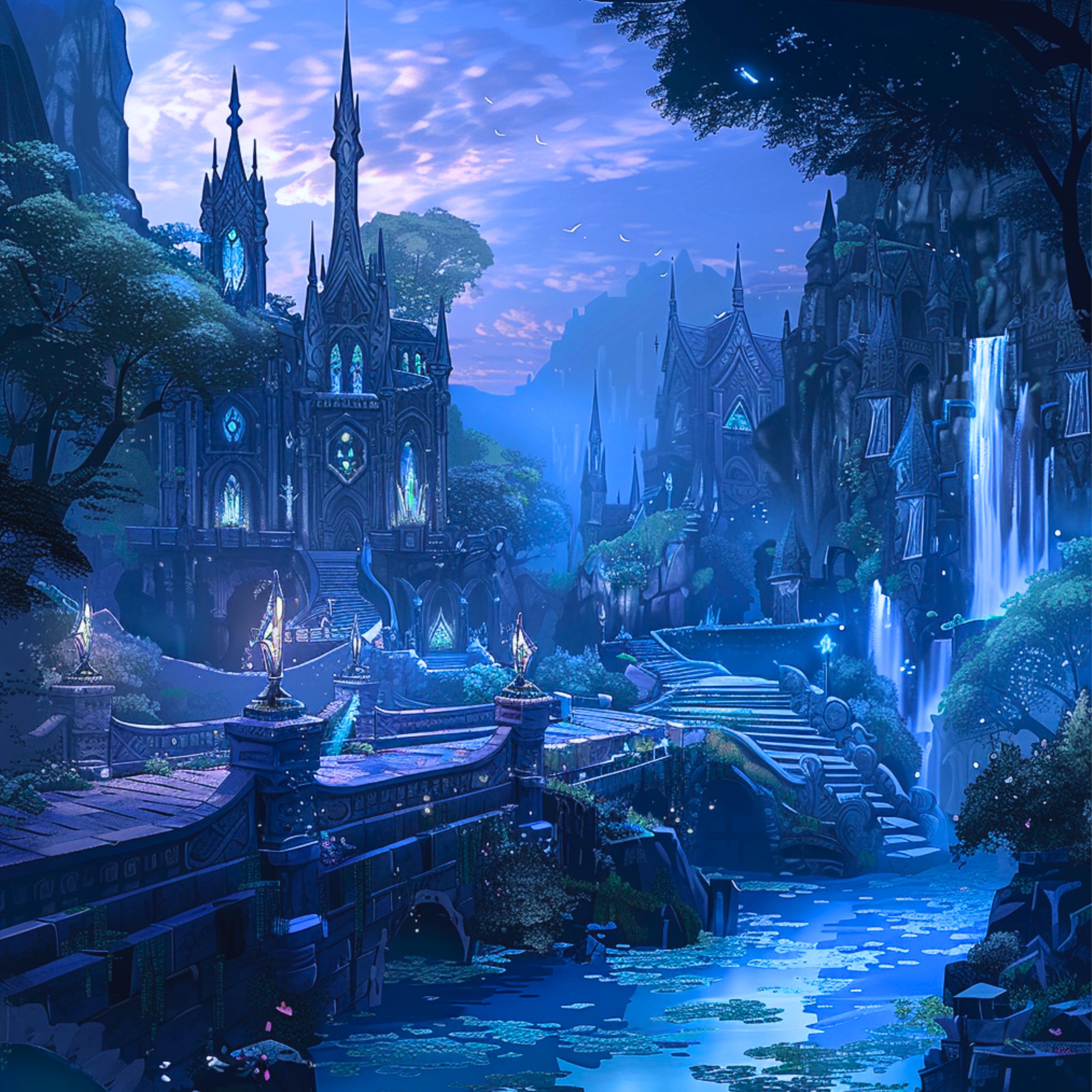 5 Fantasy RPG Landscape Backgrounds – Digital Download Clipart - Etsy