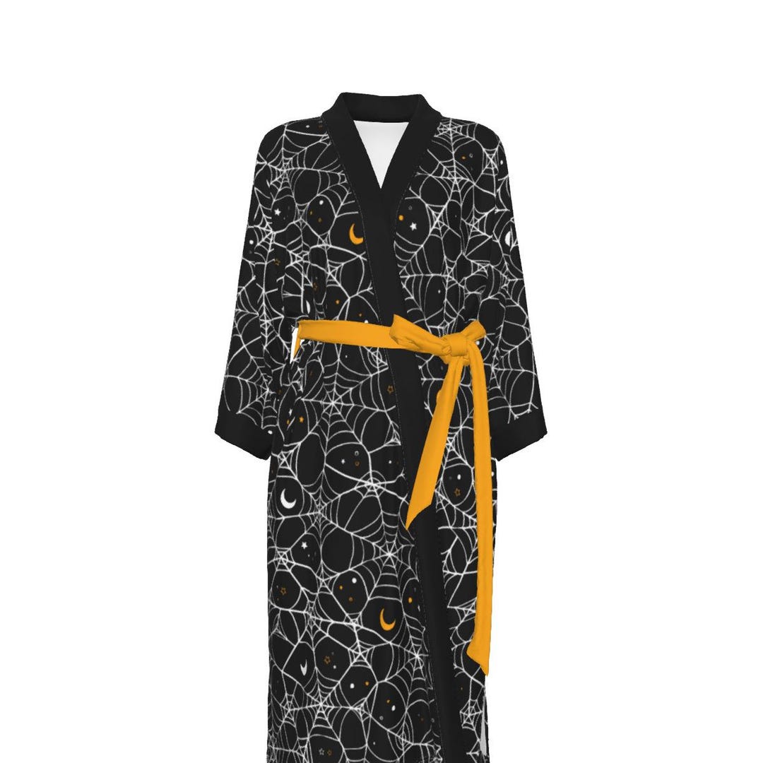 Cosmic Web Satin Kimono Robe Robe / Witch Robe / Gothic Robe Kovenkhaos ...