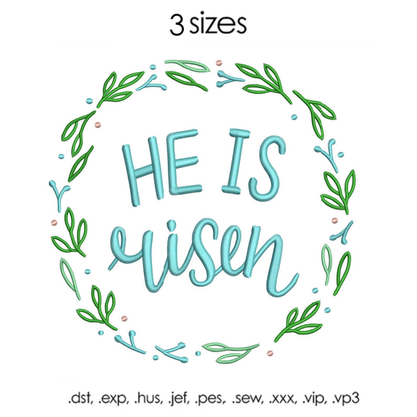 Easter Embroidery Design, Christian Easter Embroidery Machine File, 3 ...