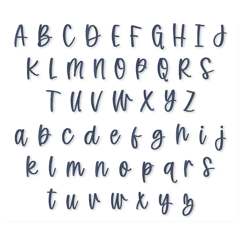 Sugar Script Machine Embroidery Font, 3 Sizes Bx Pes Font, Handwritten ...