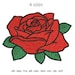 Rose Embroidery File, Machine Embroidery, 4 Sizes, Rose Embroidery File ...