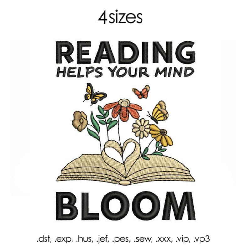 Reading Embroidery - Etsy