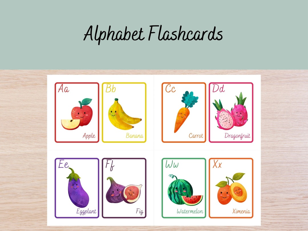 Alphabet Flashcards A-Z Engaging Learning Tool for Kids to Explore ...