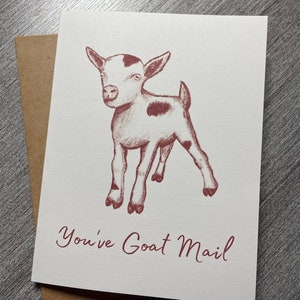 You've Goat Mail Greeting Card With Craft Paper Envelope - Punny Card ...