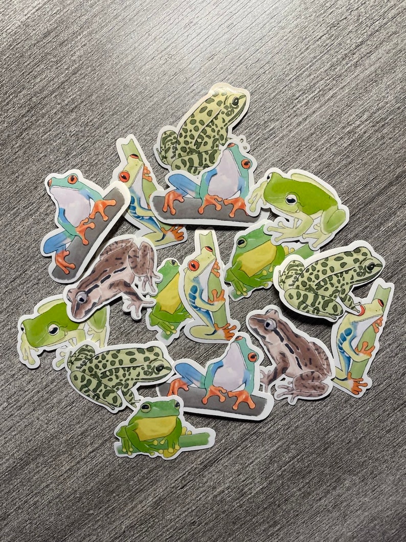Frog Vinyl Sticker Collection - Tree Frogs - Amphibians - Water ...