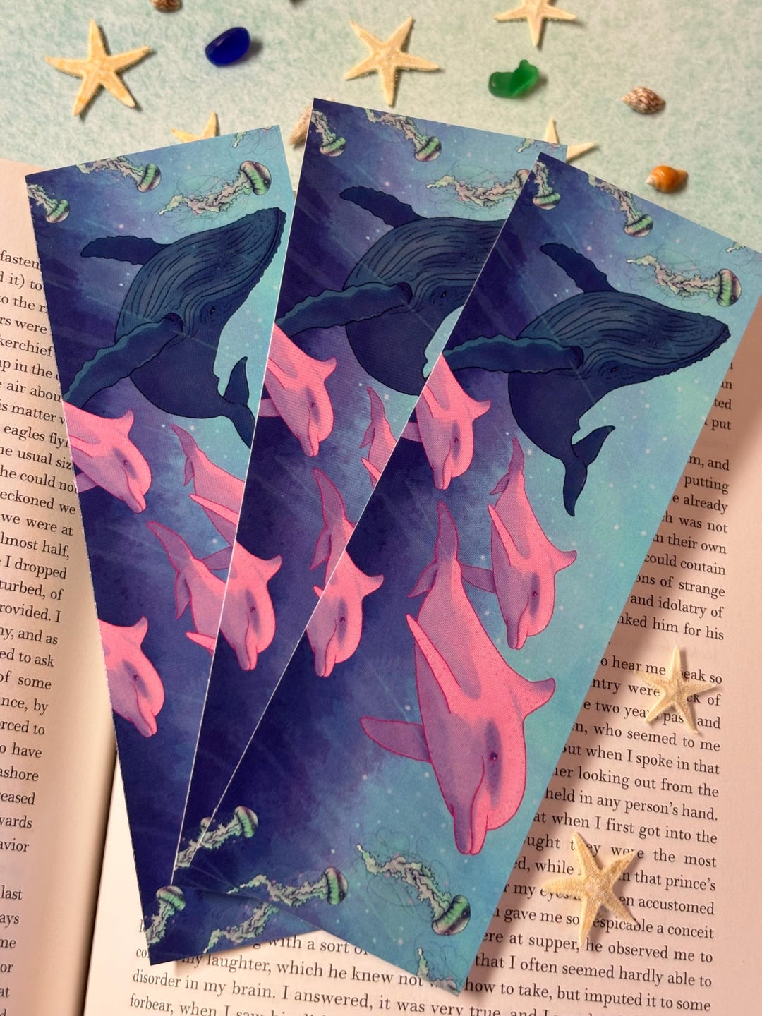 Ocean Creatures Glossy Bookmark - Ocean Lover - Book Lover- Colorful ...